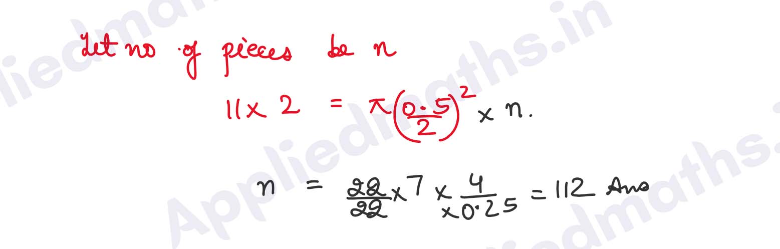 Class 11 CBSE Applied Maths Mensuration Exercise 4.1